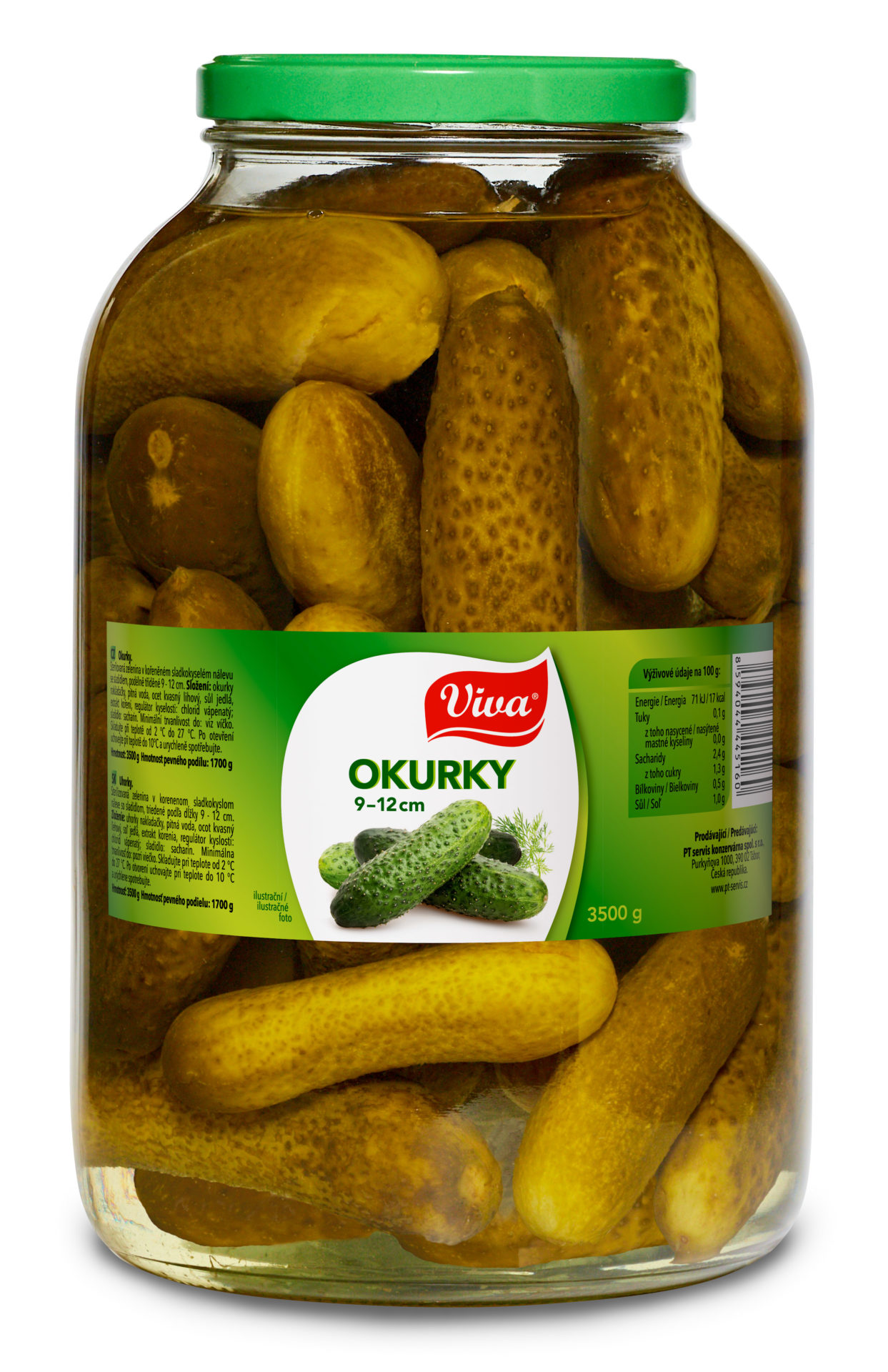 Okurky 9- 12 cm 3 500g • PT Servis