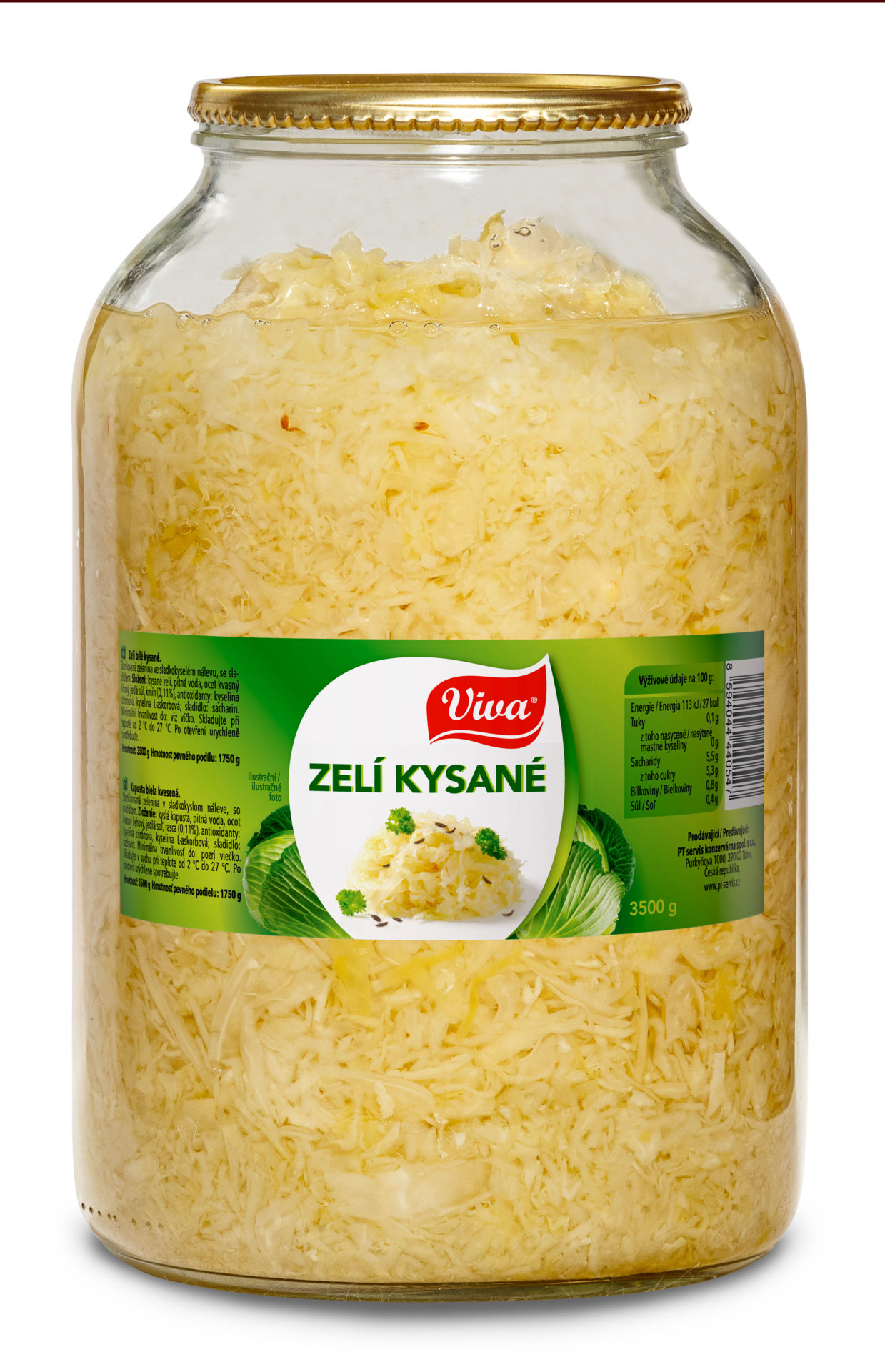 Zelí kysané 3 500g • PT Servis