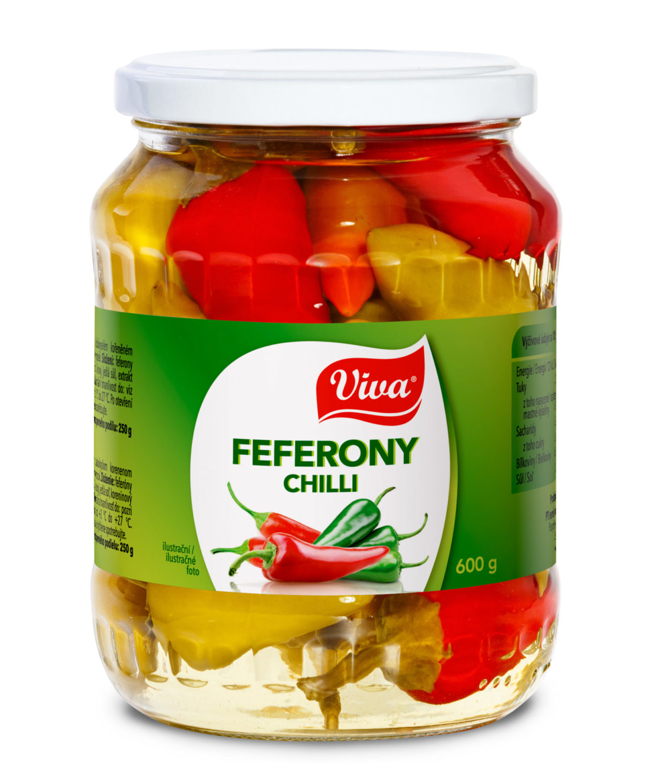 Feferony CHILLI 600g • PT Servis